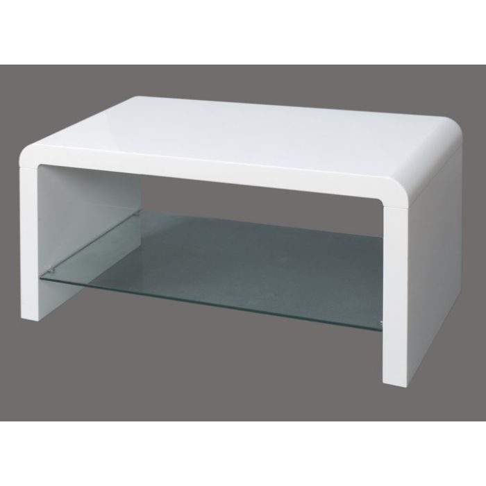 Atlantis Clarus High Gloss White Coffee Table