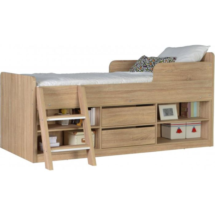 Felix Low Sleeper Bed in Sonoma Oak